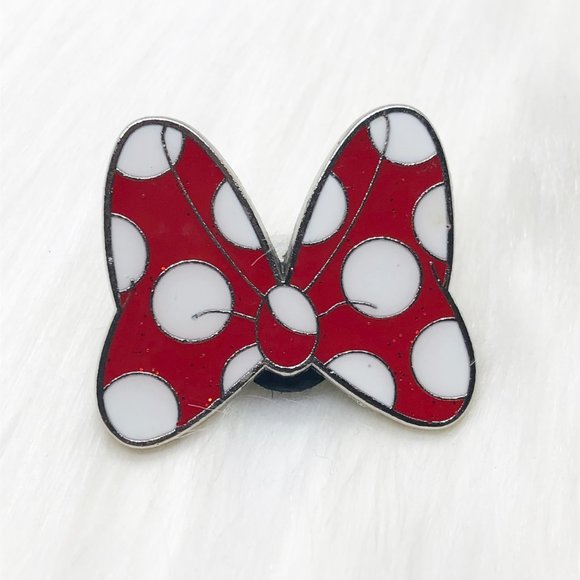 Disney | Jewelry | 525 Minnie Mouse Glitter Bow Disney Pin | Poshmark